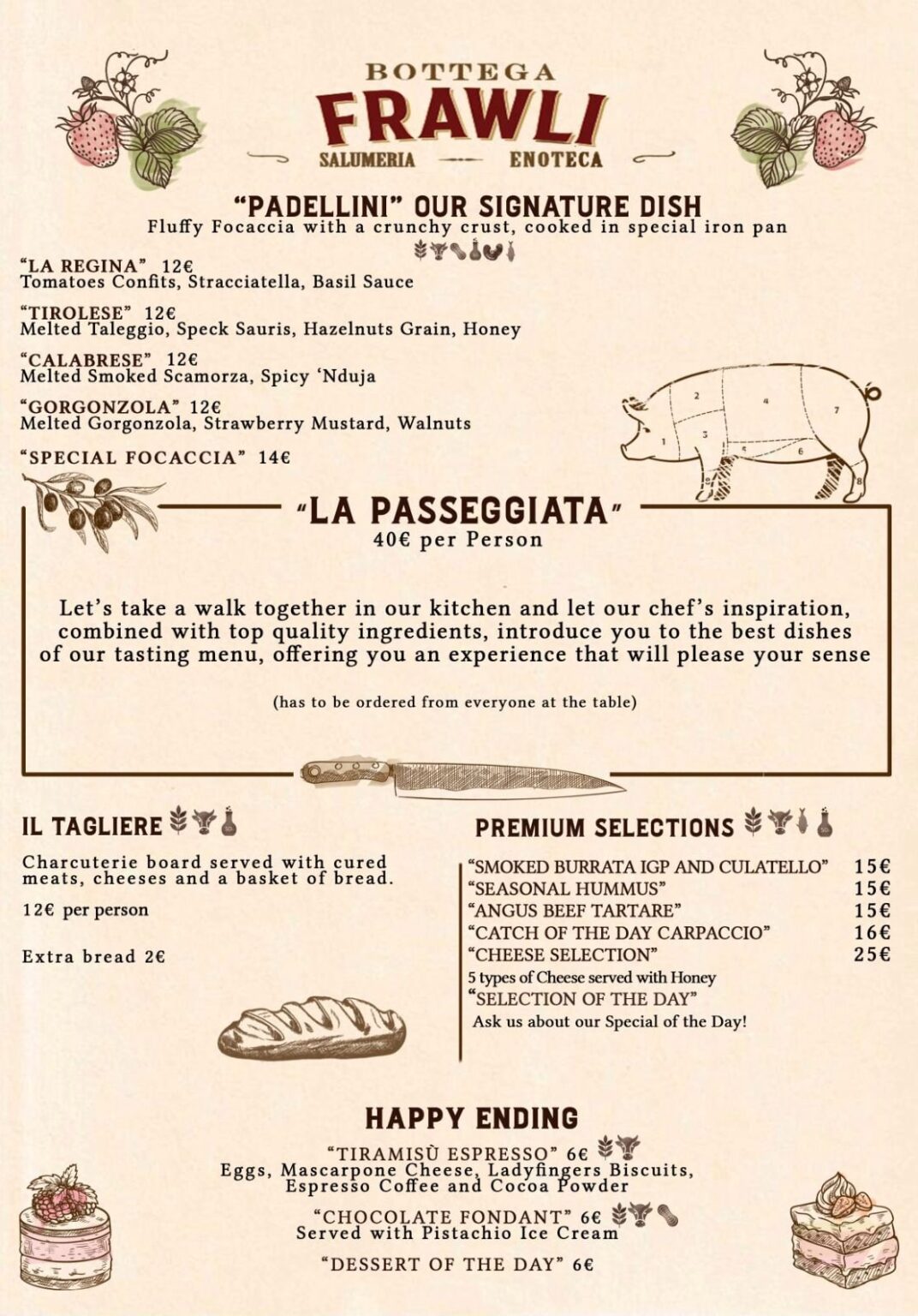 Our Menu – Bottega Frawli